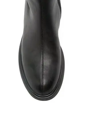 LINDA BAUMANN Leather Zip Up Boots