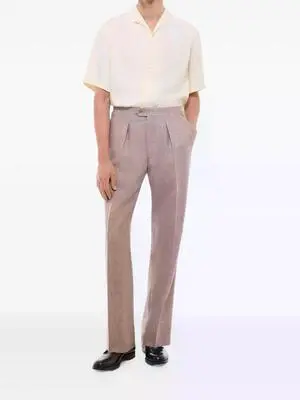 FURSAC Herringbone-pattern Wool Trousers