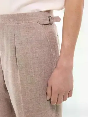 FURSAC Herringbone-pattern Wool Trousers