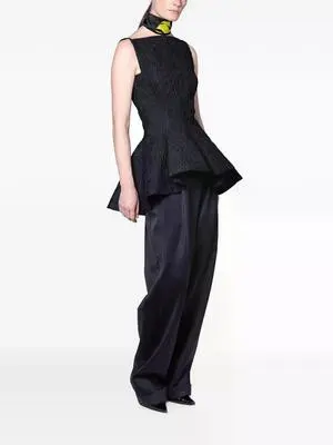 ROKSANDA Axo Cloqué Peplum Top