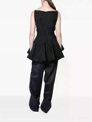ROKSANDA Axo Cloqué Peplum Top