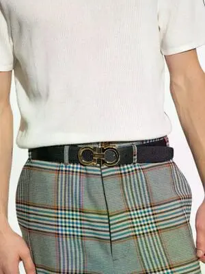FERRAGAMO Gancini Leather Reversible Belt