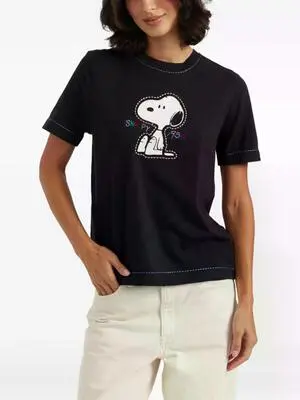 Chinti & Parker Snoopy Embroidered T-shirt