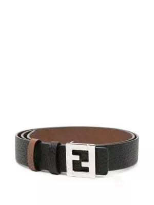 Fendi Ff Logo Buckle Belt - Brown