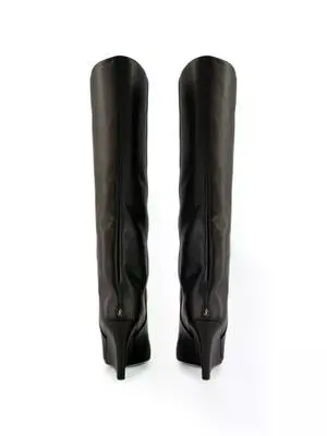JIMMY CHOO Blake 85 Smooth Leather Knee-high Wedge Boots