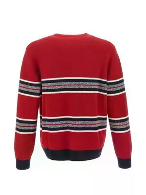 Iceberg Embroidered Striped Wool Sweater