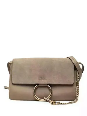 Chloé Faye Suede And Calfskin Crossbody Bag - Brown
