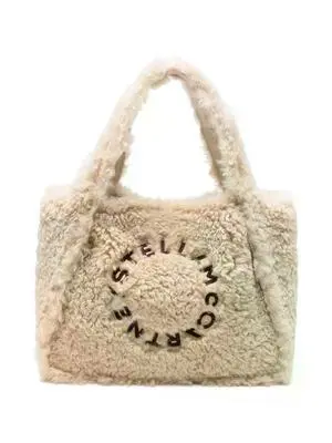 Stella McCartney Faux-shearling Tote Bag With Logo