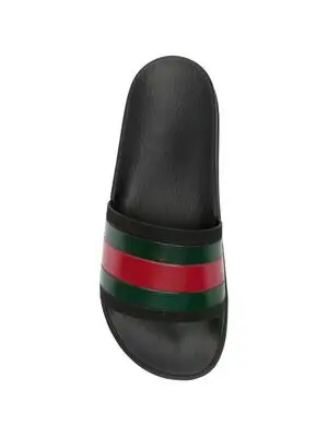 Gucci Web-stripe Slide Sandals