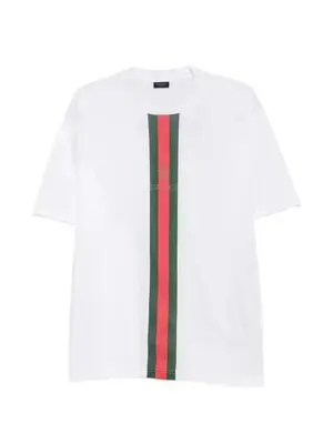 Gucci Web-stripe Logo-print T-shirt