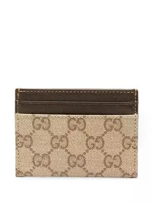 Gucci Gg Canvas Card Holder - Neutrals