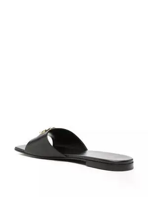 Gucci Double G Leather Flat Sandals