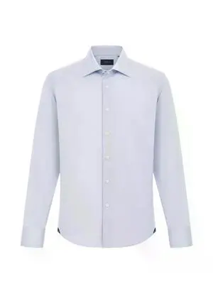 TOMBOLINI Spread-collar Long-sleeve Shirt - Blue