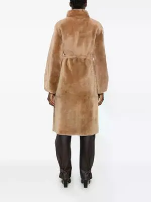 SUPREMA Belted Shearling Coat