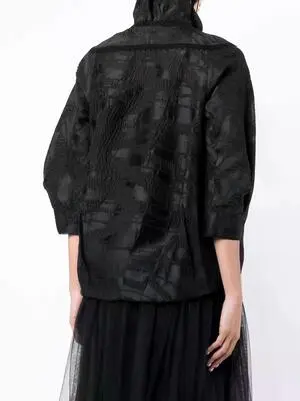 Shiatzy Chen Full-jacquard Stand-up Collar Jacket