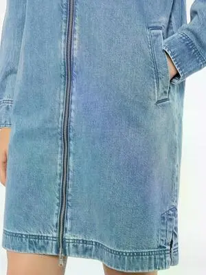 AGNES B. Logo-embroidered Dress - Blue