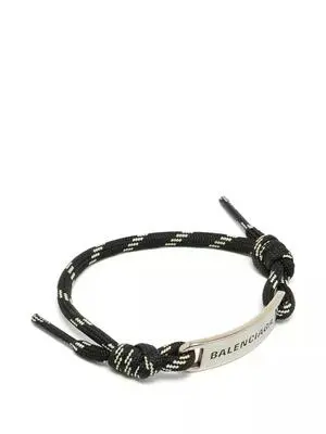 Balenciaga Logo-engraved Bracelet - Silver