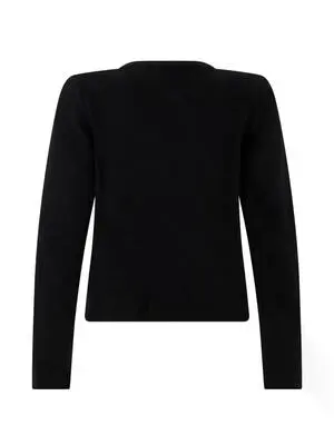Alberta Ferretti Slogan Intarsia Crew Neck Sweater