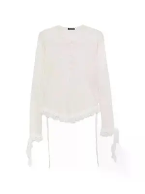 ANN DEMEULEMEESTER Lace Trim T-shirt