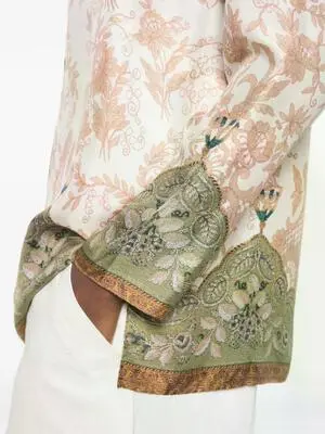 PIERRE-LOUIS MASCIA Silk-blend Floral Print Blouse
