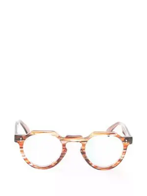 LESCA Crown Xl Geometric-frame Glasses - Brown