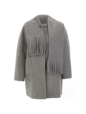 ELENA MIRÒ Fringed Scarf Coat