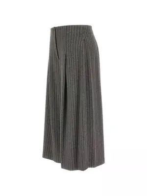 ELENA MIRÒ Striped Knee-length Shorts With Button Closure