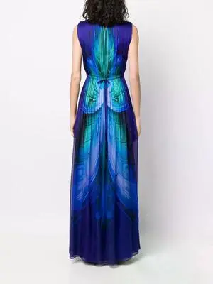 Alberta Ferretti Patterned Sleeveless Maxi Dress