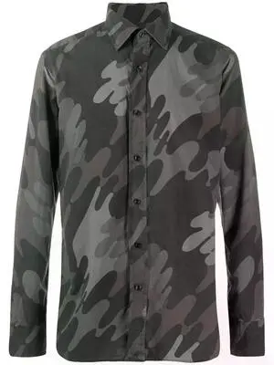 TOM FORD Printed Classic Shirt - Grey