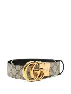 Gucci Gg Marmont Reversible Belt - Neutrals
