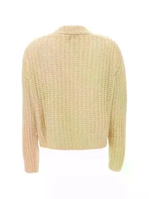 KAOS Sequined Open-knit Cardigan - Neutrals