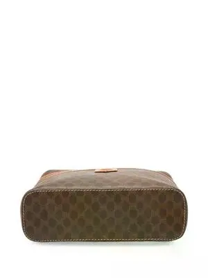 Celine 1994 Macadam Coated Canvas Vanity Bag - Brown