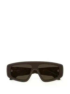 Alaïa Geometric Frame Sunglasses - Brown