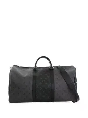 LOUIS VUITTON Monogram Eclipse Reverse Keepall Bandouliere 50 Travel Bag