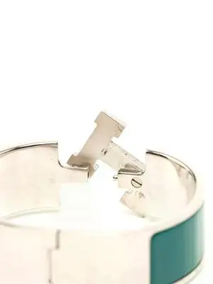 Hermès 2000-2026 Wide Enamel Clic Clac H Bracelet Pm Costume Bracelet - Green