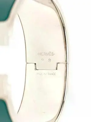 Hermès 2000-2026 Wide Enamel Clic Clac H Bracelet Pm Costume Bracelet - Green