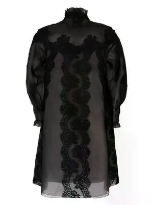 Shiatzy Chen Lace Organza Single-breasted Coat