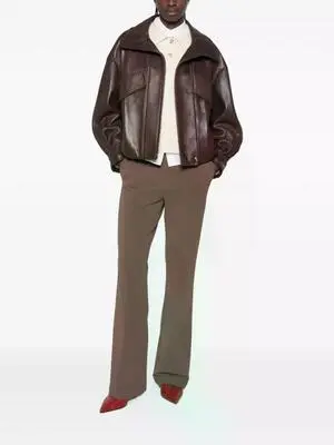 CAMBIO Francoise Flared Trousers - Brown