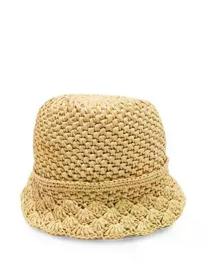Valentino Garavani Logo-plaque Crochet Bucket Hat
