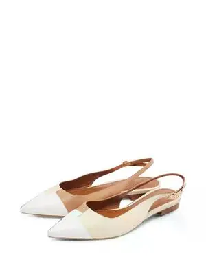 MALONE SOULIERS Slingback Flat Pumps - Neutrals