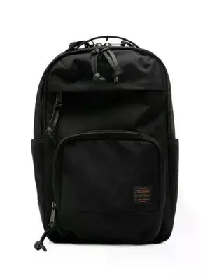 Filson Logo Patch Zip Backpack - Black