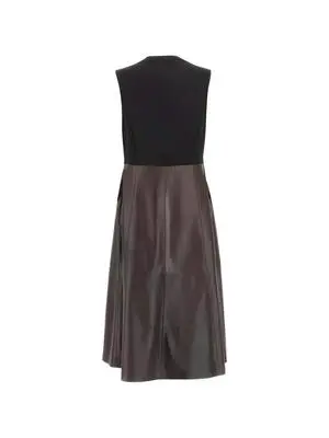ELENA MIRÒ V-neck Sleeveless Midi Dress