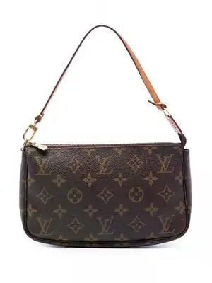 LOUIS VUITTON 2001 Monogram Pochette Accessoires Shoulder Bag - Brown