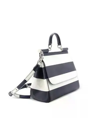 Dolce & Gabbana Striped Leather Satchel