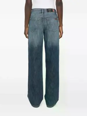 7 For All Mankind Faded Straight-leg Jeans