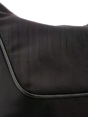 Prada Re-edition 2005 Tessuto With Saffiano Leather Mini Hobo Bag - Black