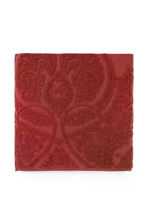 Etro Paisley Jacquard-weave Bath Towel - Red