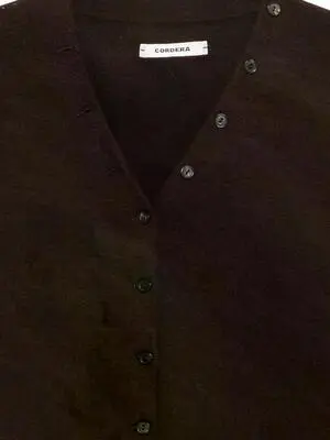 CORDERA V-neck Long-sleeve Cardigan - Brown