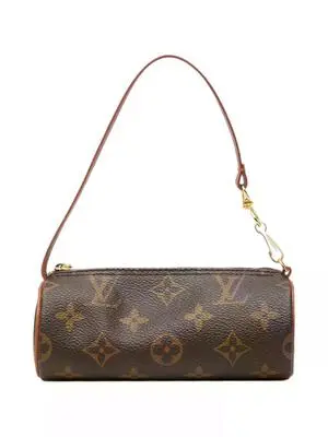 LOUIS VUITTON 1990-2010 Monogram Papillon Pochette Handbag - Brown