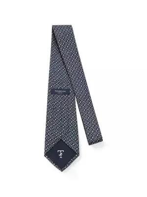 TOMBOLINI Silk Horsebit Print Neck Tie - Blue